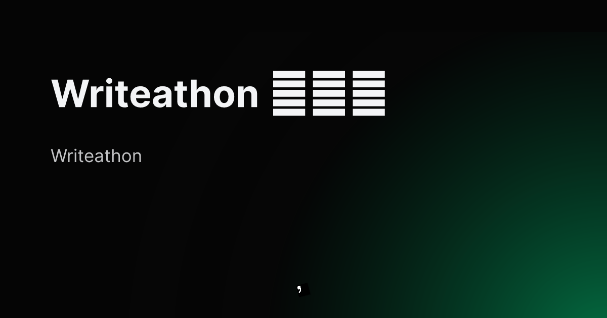 Writeathon 写拉松 - Writeathon是一款写作产品，为创作者提供丰富的灵感和完善的流程